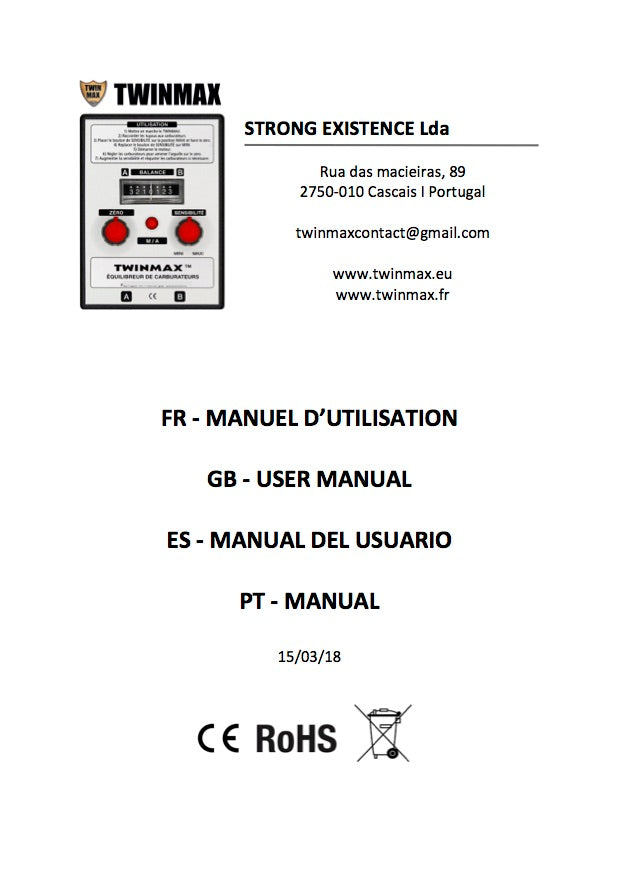 TwinMax I User manual – Twinmax
